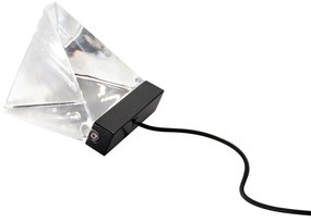 Fabbian Tripla stolní lampa LED křišťál antracit