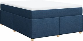 Box spring postel s matrací modrá 160x200 cm textil 3285393