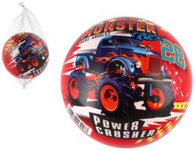 Míč Super cars monster truck nafouknutý 14cm v síťce
