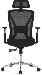 Ergonomická kancelářská židle NILS - černá síťovina