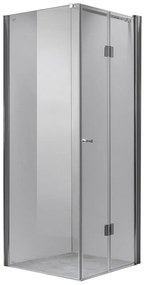 BPS-koupelny Čtvercový sprchový kout HYD-SK1180B 90x90 chrom/transparent - bez vaničky
