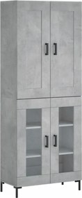 vidaXL Skříň highboard 69,5 x 34 x 180 cm kompozitní dřevo [3199618] Barva: bílá s vysokým leskem