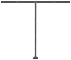 vidaXL Ručně zatahovací markýza s LED světlem 300 x 250 cm krémová