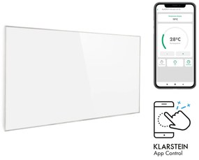 Klarstein Wonderwall 600 Smart, infračervený ohřívač, 60 x 100 cm, 600 W, časovač, IP24, bílý