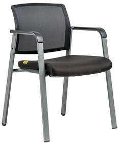 ANTARES Konferenční židle, Miro 4L, černá/tm.šedá, síť, područky