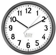 Lavvu LCR3011 - Šedé hodiny Accurate Metallic Silver řízené rádiovým signálem - 3 ROKY ZÁRUKA!
