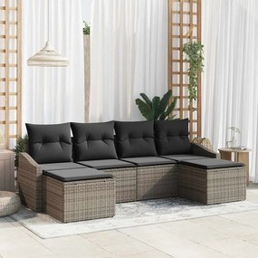 Set pohovek 6 ks Šedá polyratan 3346829