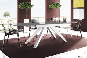 Jídelní stůl MAKANI (šedá lesk/bílá lesk)