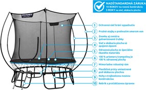 Marimex | Trampolína Marimex FreeJump 244 cm + ochranná síť + schůdky + kotvicí sada ZDARMA | 19000107