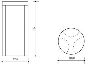 PANLUX Zahradní LED sloupek / svítidlo COSTA 360, antracit