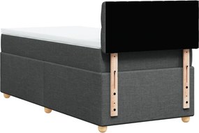 Box spring postel s matrací tmavě šedá 80 x 200 cm textil 3286515