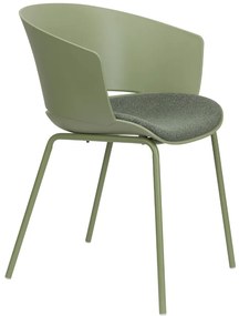 OnaDnes -20% White Label Zelená plastová jídelní židle WLL JESSICA