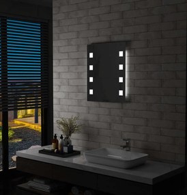 vidaXL Koupelnové nástěnné zrcadlo s LED osvětlením 50 x 60 cm [144699]