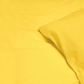 Goldea bavlněné ložní povlečení - žluté 140 x 200 a 70 x 90 cm