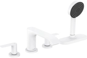 Hansgrohe Vivenis, baterie na okraj vany, 4-otvorová instalace, sBox, bílá matná, 75444700