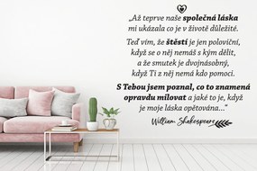 Lepy.cz Samolepka na zeď Shakespeare - citát Velikost (šířka x výška): 80x74cm, Barevná varianta: Bílá