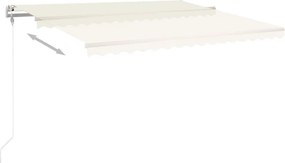 Automatická zatahovací markýza 450 x 350 cm krémová 3069007