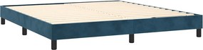 Box spring postel s matrací tmavě modrá 160x200 cm samet 3131151