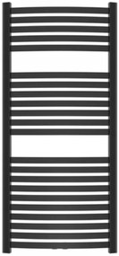 Invena, koupelnový žebříkový radiátor 540x1200 mm 538W, černá matná, UG-03-120-A