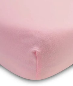 Sensillo Prostěradlo do postýlky Jersey DELUXE 120 x 60 cm Jednobarevná Barva: Růžová