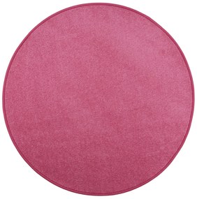 Vopi, Kusový koberec Eton růžový 11 kruh, 100x100 (průměr) kruh, růžová, ložnice