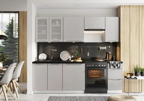 Casarredo - Komfort nábytek Kuchyňská linka ZANZI 240 cm, světle šedá mat