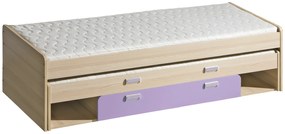 Dětská postel Lora L16 Výběr postele: bez matrace, Vyberte dekor: jasan coimbra - fialova
