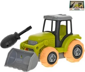 Šroubovací traktor s nářadím / Hračka na sestavení a rozebrání / Plast