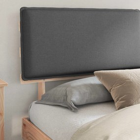 Rám postele s čalouněným čelem s čelo Tmavě šedá 200 x 200 cm 3398065