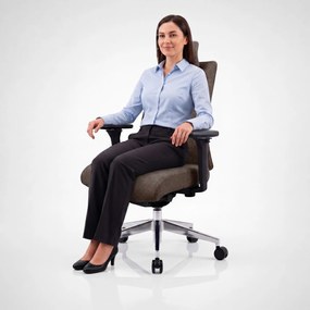 Ergonomická kancelářská židle hnědá VECTOR