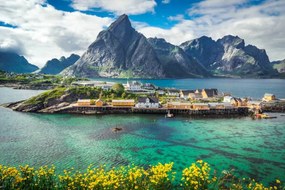 Umělecká fotografie Panoramic seascape near Reine, Moskenes, Lofoten, by Tatsiana Volskaya, (40 x 26.7 cm)