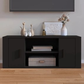 TV skříňka černá 100 x 35 x 40 cm kompozitní dřevo