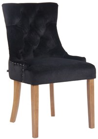 Jídelní židle Mossley - samet - světlé nohy | černá