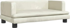 Pelíšek pro psy krémový 80 x 45 x 30 cm samet 171900