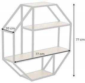 Nástěnná police Slim Line 75cm divoký dub černý/ 43640