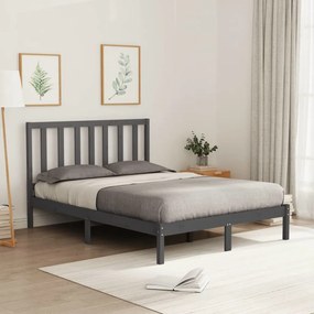 vidaXL Rám postele masivní dřevo 120 x 200 cm [3106764] Barva: Šedá