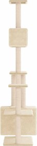 Kočičí strom se škrabacími sloupky sisal Krémová 177,5 cm 172389