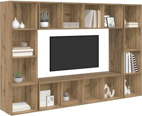 Sestava TV skříněk 4 ks Hnědá Kompozitní dřevo 3393545