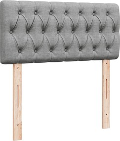 Box spring postel s matrací světle šedá 90x200 cm textil 3286958