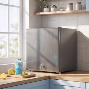 HOMCOM Mini mraznička 35 L mrazicí box elektrický volně stojící 161 W Mini mraznička 47 x 44,2 x 48,8 cm šedá