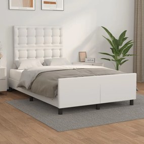 Rám postele bez matrace bílý 120x190 cm umělá kůže 3270561