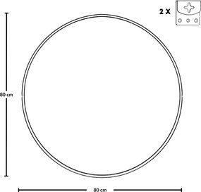 Kulaté nástěnné zrcadlo MIRA, Ø 80 cm