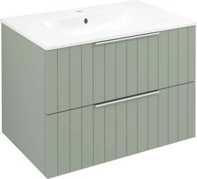 Sapho Cirasa - Umyvadlová skříňka Strip 70x52x46 cm, 2x zásuvka, verde CR701-4444S