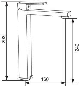 Mexen Uno - DQ77 sprchová sada s vanovou baterií a vysokou umyvadlovou baterií, černá, 71413DQ77-70