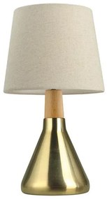 Nova Luce Stolní lampa MONTES, bílé stínidlo E14 1x5W Barva: Mosaz