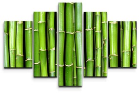 Sablio Obraz - 5-dílný Bambus - 125x90 cm