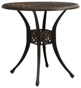 Zahradní stůl bronzový 78 x 78 x 72 cm litý hliník 315582