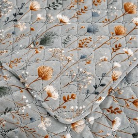 Přehoz na postel BOTANIC FIELD, šedý Rozměr: 220 x 240 cm