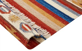 Vlněný kelimový koberec 160 x 230 cm vícebarevný JRARAT Beliani
