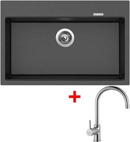 Sinks MAXIMO 780 Metalblack+VITALIA MA78074VICL